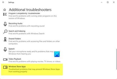 Windows Store Apps Troubleshooter For Windows 1110