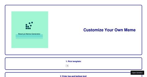 React Meme Generator Codesandbox