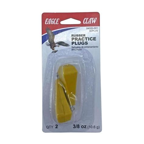 Eagle Claw 2 Pack Of 38oz Rubber Casting Practice Plugs Big W