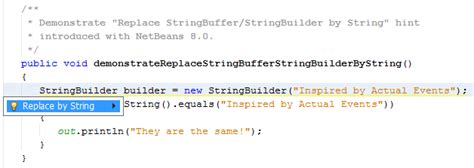 Inspired By Actual Events NetBeans S Five New Performance Hints