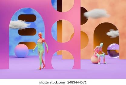 Glass Color Building D Render Stock Photos And Pictures Images Shutterstock