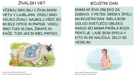 Bralne Vaje Za 1 Razred Učenje Branja Alenka Stare