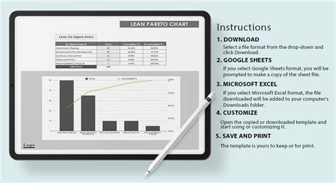 Lean Pareto Chart Google Sheets Excel Template Net