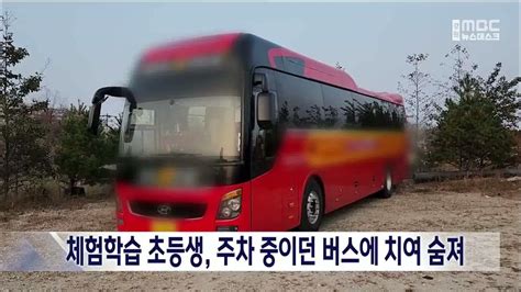 단신 체험학습 초등생 주차중이던 버스에 치여 숨져 221111 Youtube