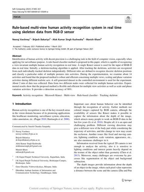 Rule Based Multi View Human Activity Recognition System In Real Time Using Skeleton Data From