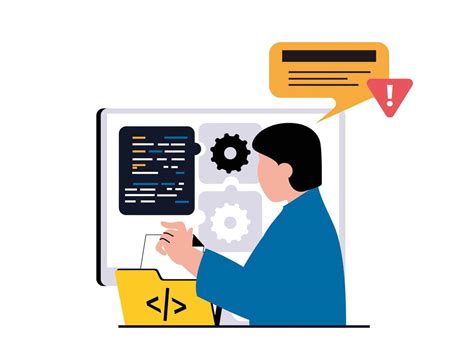 Programación Software Concepto Con Personaje Situación Hombre