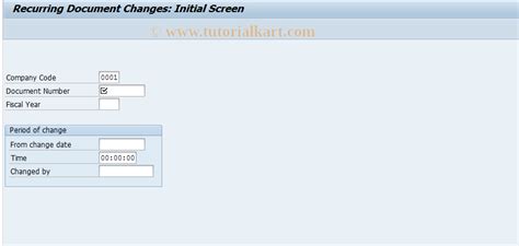 FBD SAP Tcode Display Recurring Entry Changes