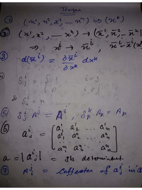 Tensor Formulas Pdf