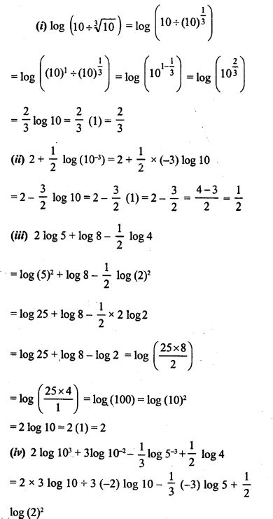 Ml Aggarwal Class Solutions For Icse Maths Chapter Logarithms Artofit