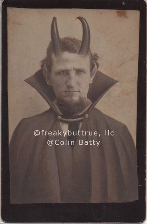 Original Cabinet Card Cc167 Devil Satan Freakybuttrue Peculiarium