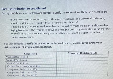Part I Introduction To Breadboard During The Lab We Chegg Com