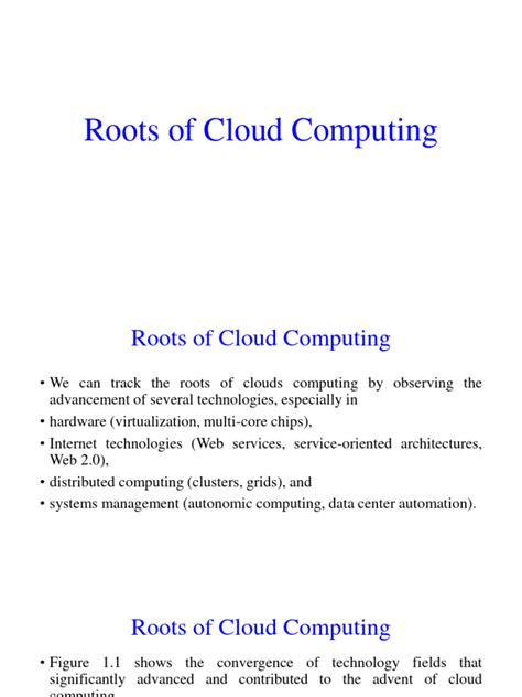 Roots Of Cloud Computing Pdf Virtualization Cloud Computing