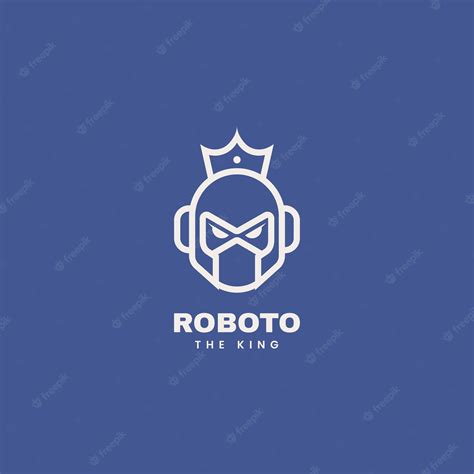 Premium Vector Vector Logo Illustration Robot Line Art Style