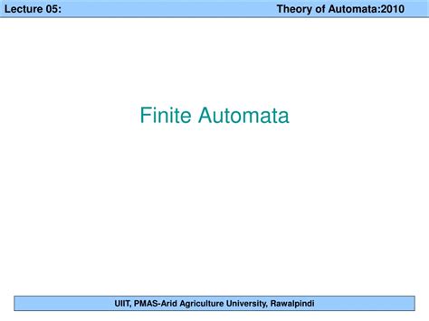 Ppt Finite Automata Powerpoint Presentation Free Download Id8730168
