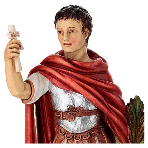 Statue Of Saint Expeditus 30 Cm Colored Resin Online Sales On