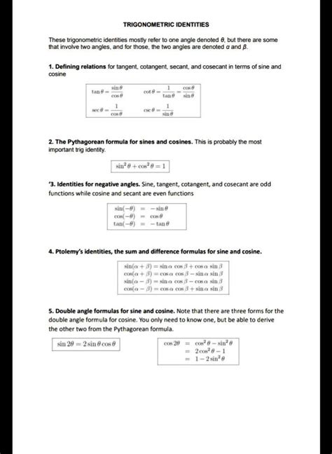SOLUTION Trigonometric Identities Additional Exercise Studypool