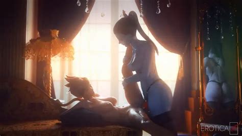 Tracer And Widowmaker Overwatch Drawn By Andrastae Voice Actor