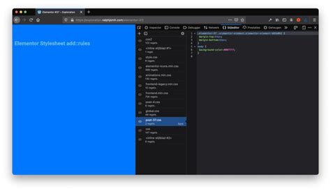 Elementor Stylesheet Add Rules Rjs