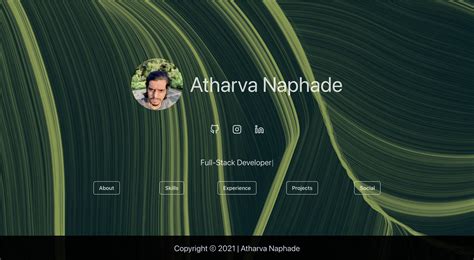 GitHub Atharvanaphade NextJS Portfolio Template Portfolio Website Built Using NextJS