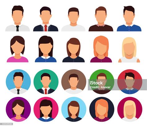 남자와 여자 실루엣 아이콘입니다 아바타 프로필 벡터 그림입니다 남자에 대한 스톡 벡터 아트 및 기타 이미지 남자 매스컴 머리 Istock