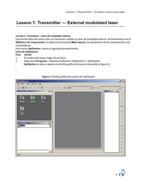 Lesson 1 Transmitter — External Modulated Laser Pdf Interfaces Gráficas De Usuario