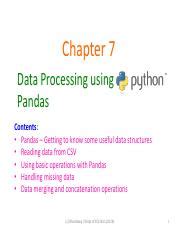 Introduction To Data Processing Using Pandas Exploring Data Course Hero