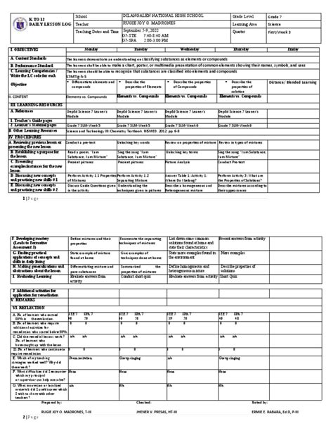 Science 7 Q1 Week3 Pdf Mixture Homogeneity And Heterogeneity