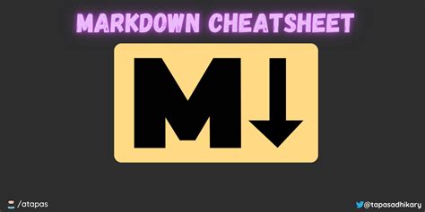 Github Atapasmarkdown Cheatsheet A Single Place For All The Markdown Syntaxes I Have Learned