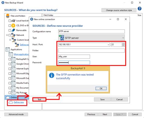 how to back up data files from sftp using backup4all backup4all