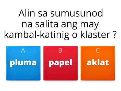 Kambal Katinig O Klaster Quiz