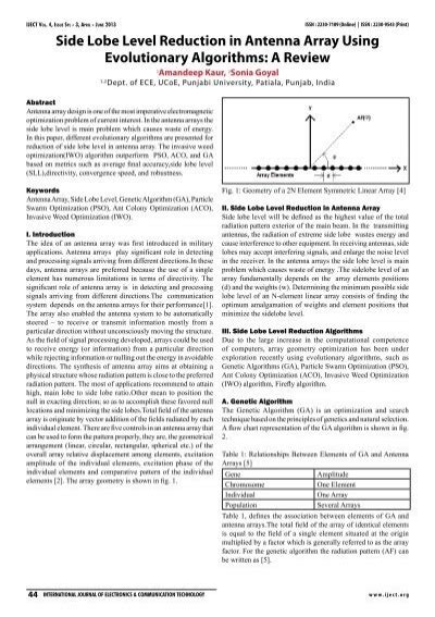 Side Lobe Level Reduction In Antenna Array Using Iject