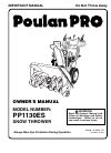 Poulan Pro Snow Blower Manuals And User Guides Pdf Preview And Download
