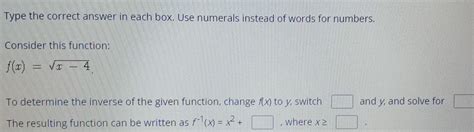 Solved Type The Correct Answer In Each Box Use Numerals Instead Of Words For Numbers Consider