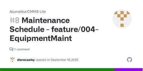 Maintenance Schedule Feature004 Equipmentmaint · Issue 8