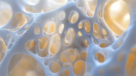 Intricate Porous Bone Structure Microscopic View Stock Illustration
