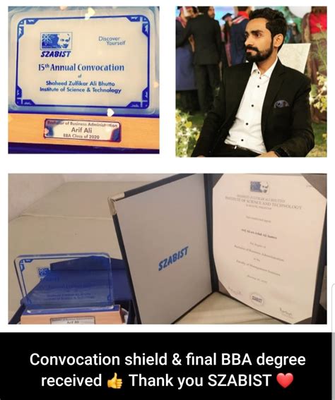 Arif Ali Soomro On Linkedin Alhamdullillah Bba Graduated From Szabist I Am Really Thankful To