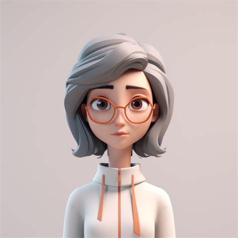 Premium Photo Evelyn A Minimalist 3d Character In Cartoonish Style