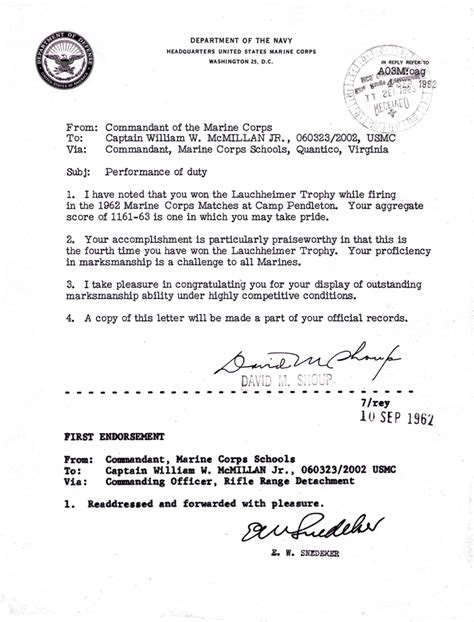 September 4 1962 Peformance Of Duty