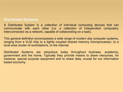 1 Overview Of Distributed Systems Ppt