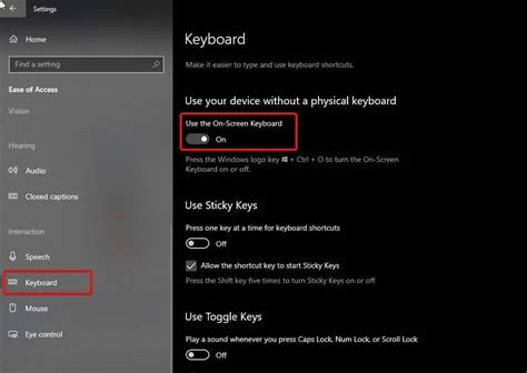 how enable disable on screen keyboard in windows 10 technoresult