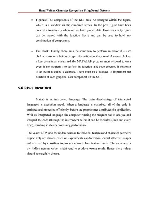 Hand Written Character Recognition Using Neural Networks Docx Computing Technology And Computing