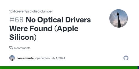 No Optical Drivers Were Found Apple Silicon · Issue 68 · 13xforever