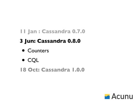 Cassandra Performance Past Present And Future Ppt