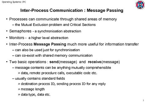 Operating Systems Ipc Inter Process Communication Message Passing