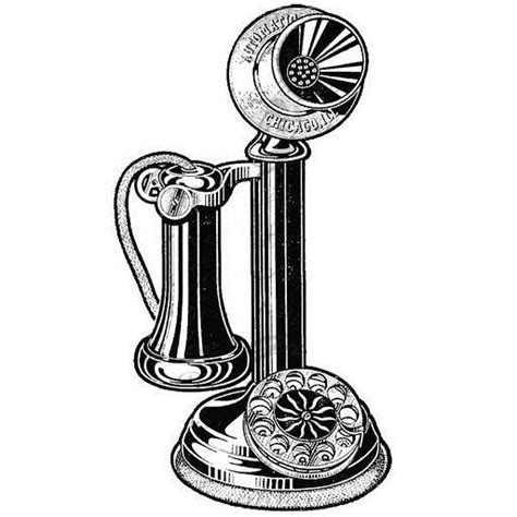 Candlestick Phone Черно белое Винтажные телефоны Винтаж
