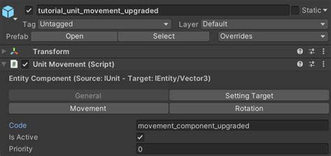create entity component upgrade unity rts engine documentation