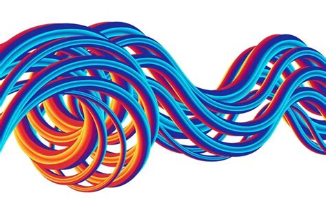 Premium Vector Abstract Wave Lines Dynamic Flowing Colorful Light Isolated On Black Background