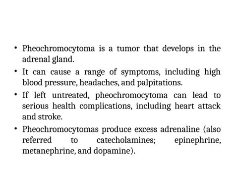 Pheocromocytoma Manifestations And Managemnt Pptx