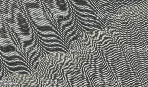 많은 검은 입자가 흰색 배경에 비대칭적으로 흩어져 있습니다 역동적인 효과가 있는 물결 모양의 패턴 표지 디자인 템플릿을 참조하십시오 착시 벡터 일러스트레이션 자석에 대한