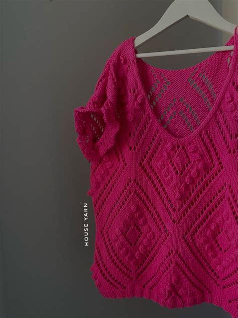 Ажурный топ описание по ссылке Кружевной узор Вышитое кружево Вязать просто